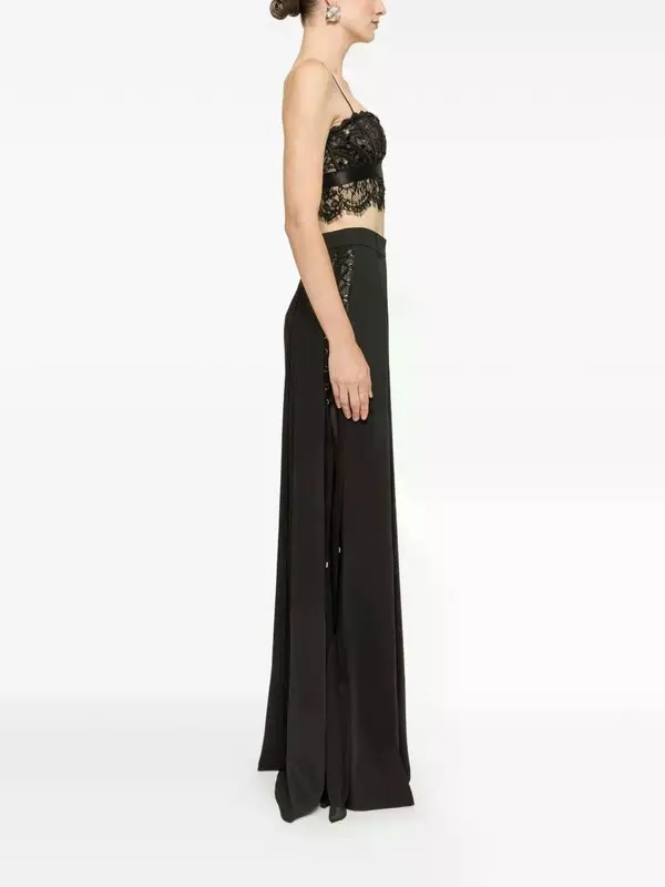 NISSA Sequin Embellished Lace Top