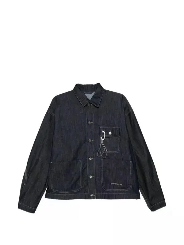 AND WANDER Dry Easy Denim Shirt Jacket - Blue