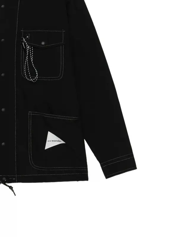 AND WANDER Cordura Logo-patched Shirt Jacket