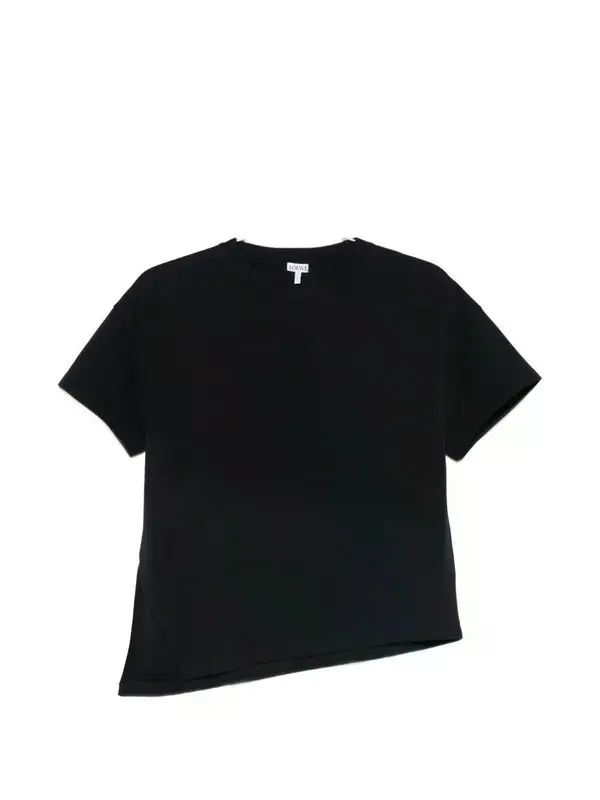 Loewe Anagram Embroidered Asymmetric T-shirt - Blue