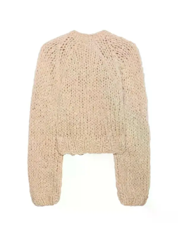 ELLA SILLA Chunky Knit Raglan Sleeve Cardigan