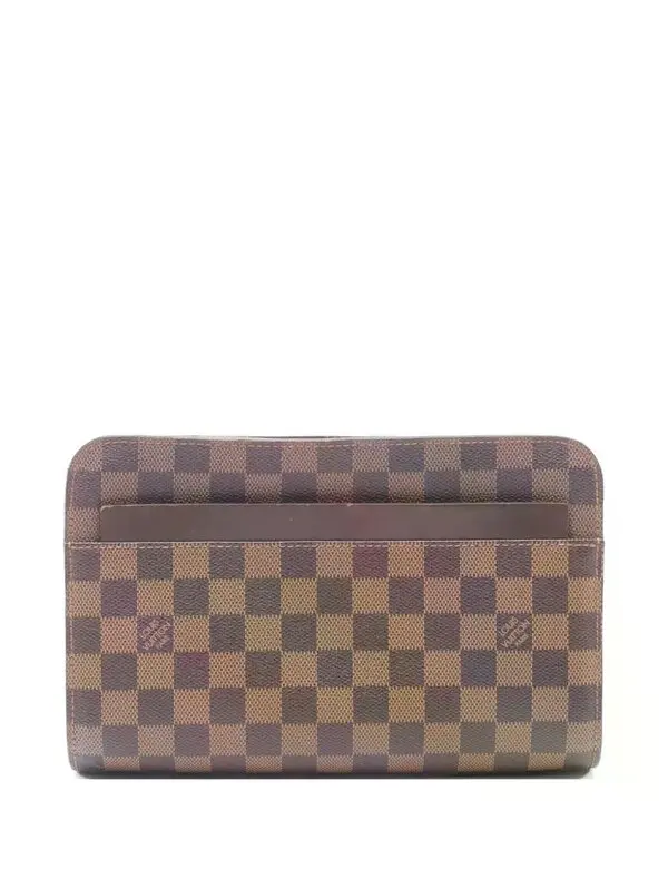 LOUIS VUITTON Damier Ebene Clutch Bag