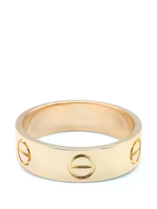 Cartier 18k Rose Gold Engraved Screw-head Motif Ring
