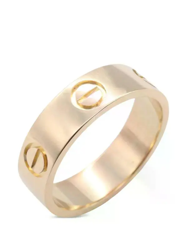 Cartier 18k Rose Gold Engraved Screw-head Motif Ring
