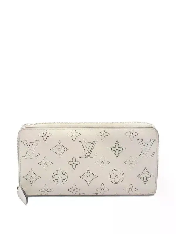 LOUIS VUITTON 2000s Mahina Bron Round-zipper Leather Wallet - Neutrals