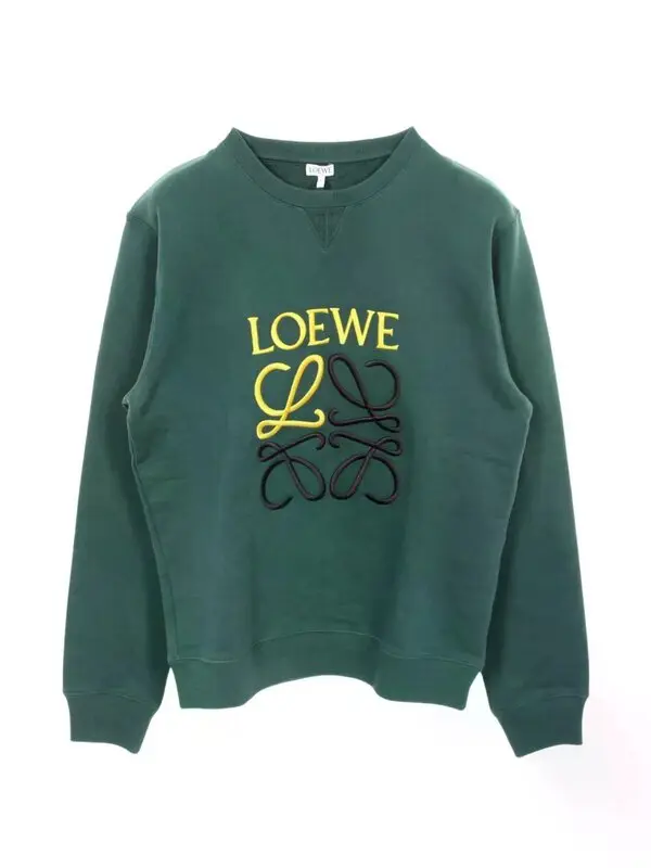 Loewe Anagram Embroidery Sweatshirt - Green
