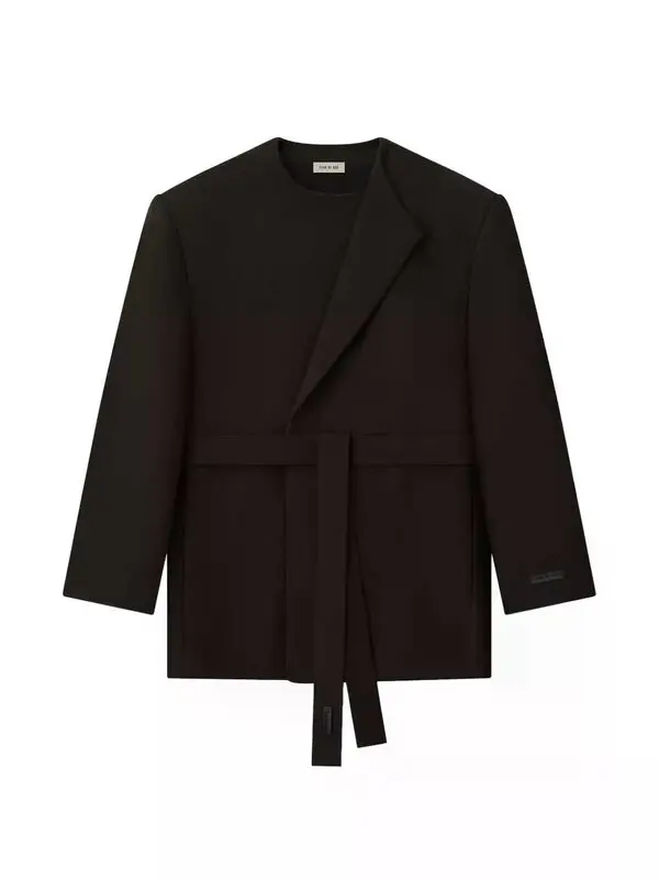 Fear Of God Double-weave Belted Jacket - Brown