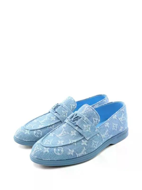 LOUIS VUITTON Estate Denim Loafers - Blue