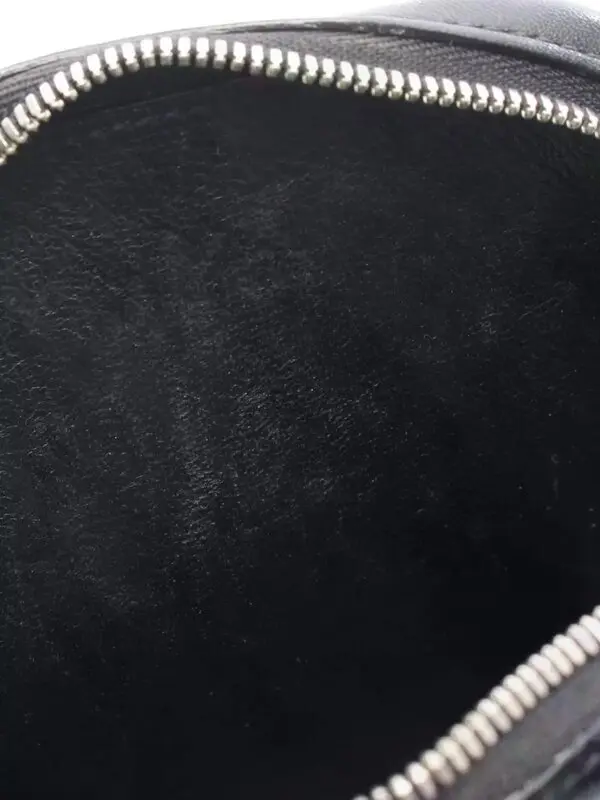 Balenciaga 2000s Cash Logo-print Zip Phone Holder Mini Bag - Black