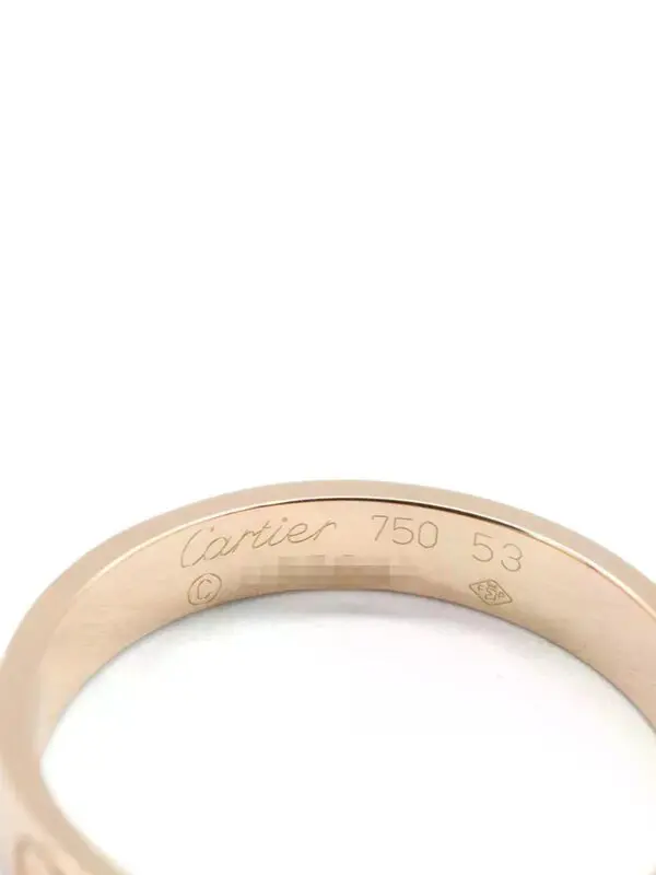 Cartier 18k Rose Gold Embossed Love Ring