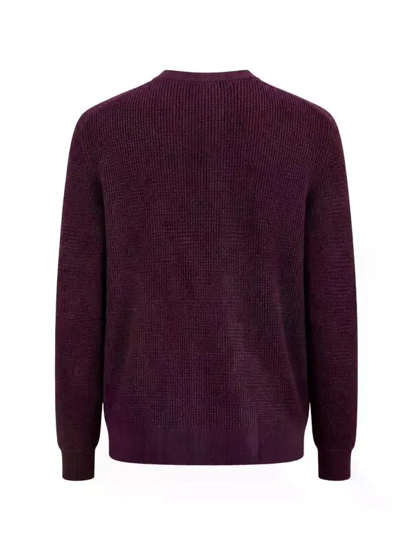 Calvin Klein Embroidered Logo Waffle Knit Sweater