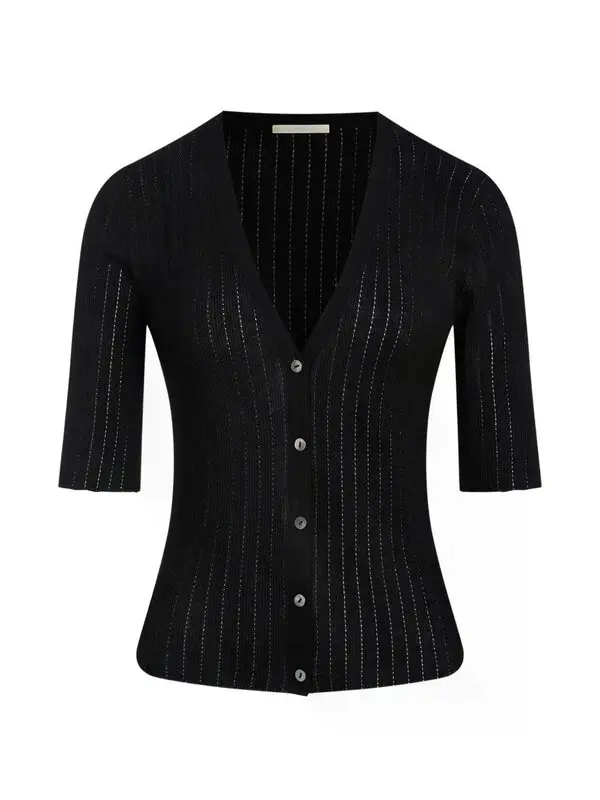 12 STOREEZ Lattice Short-sleeve Cardigan