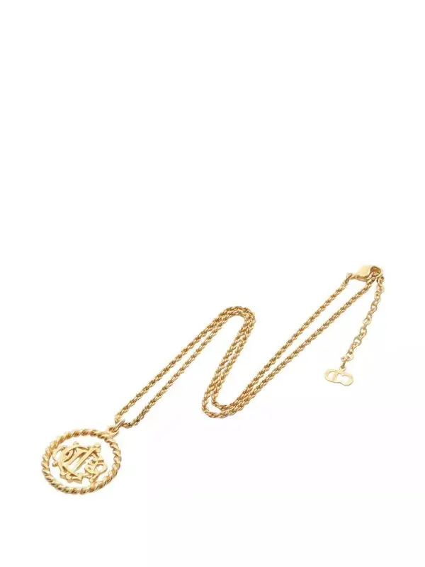 Dior Logo-detail Circle Necklace - Gold