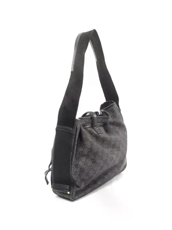 Gucci Gg Pattern Leather Trimmed Tote Bag