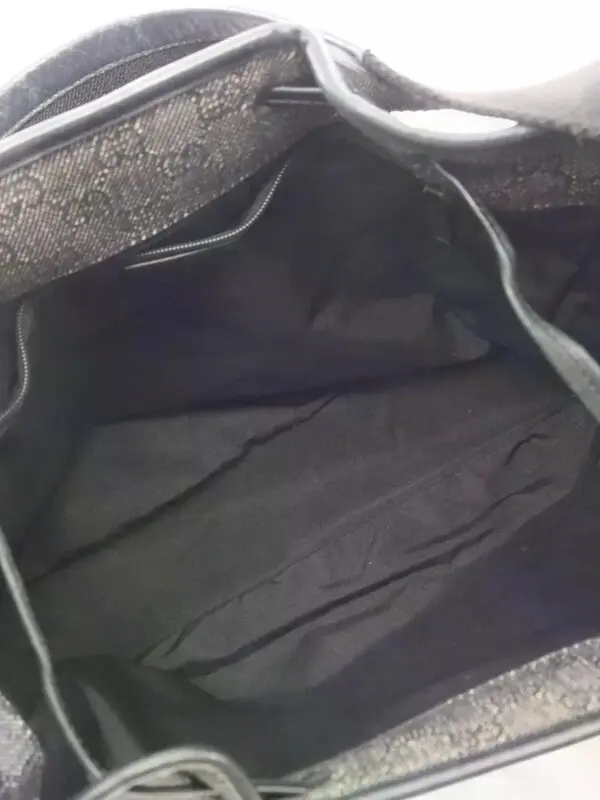 Gucci Gg Pattern Leather Trimmed Tote Bag