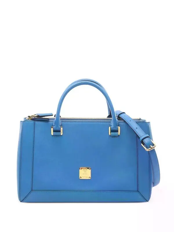 Mcm Nuovo Leather Tote Bag - Blue