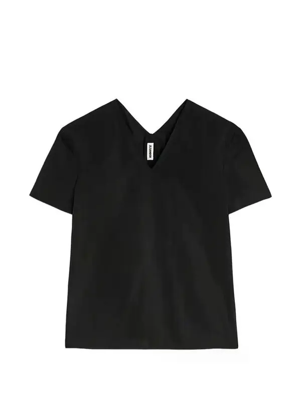 JIL SANDER V-neck T-shirt - Black