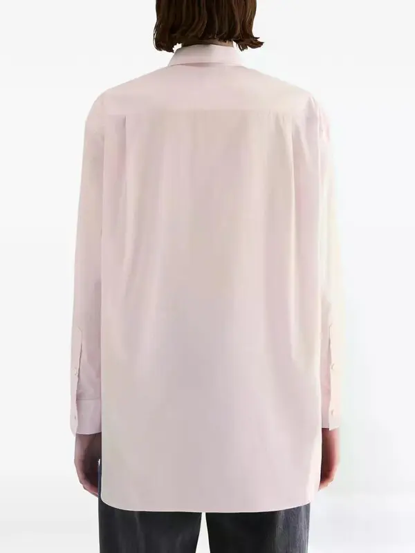 JIL SANDER Embroidered Logo Poplin Shirt
