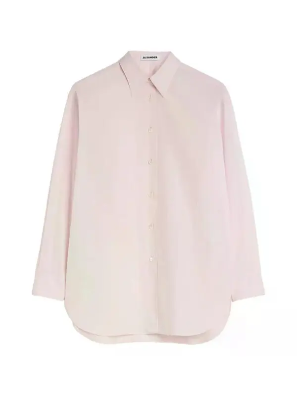 JIL SANDER Embroidered Logo Poplin Shirt