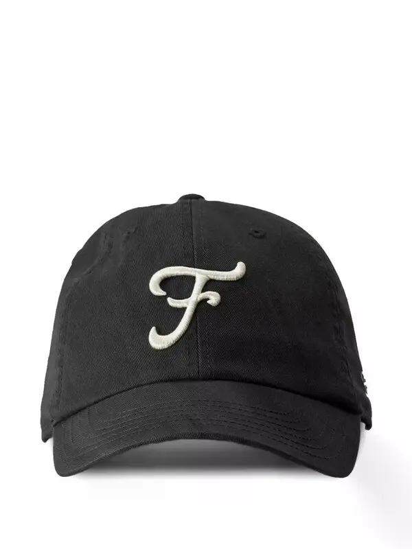 FORTELA Embroidered Cotton Baseball Cap - Black