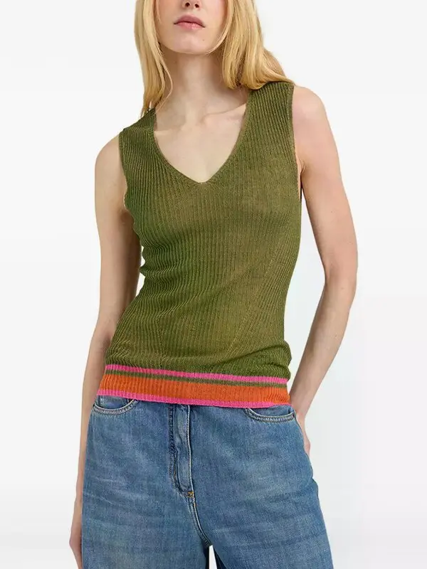 Momoni Ribbed Knit Ella Tank Top