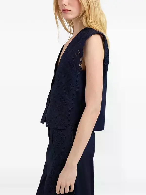 Momoni Broderie Anglaise Gilet