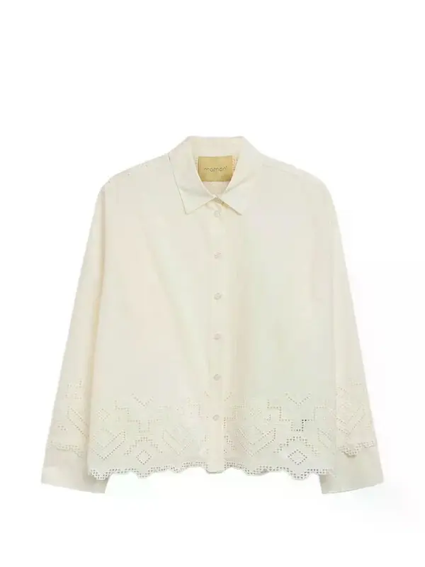 Momoni Broderie Anglaise Poplin Shirt - White