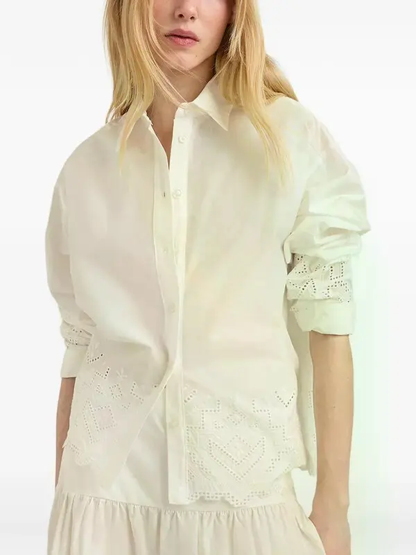 Momoni Broderie Anglaise Poplin Shirt