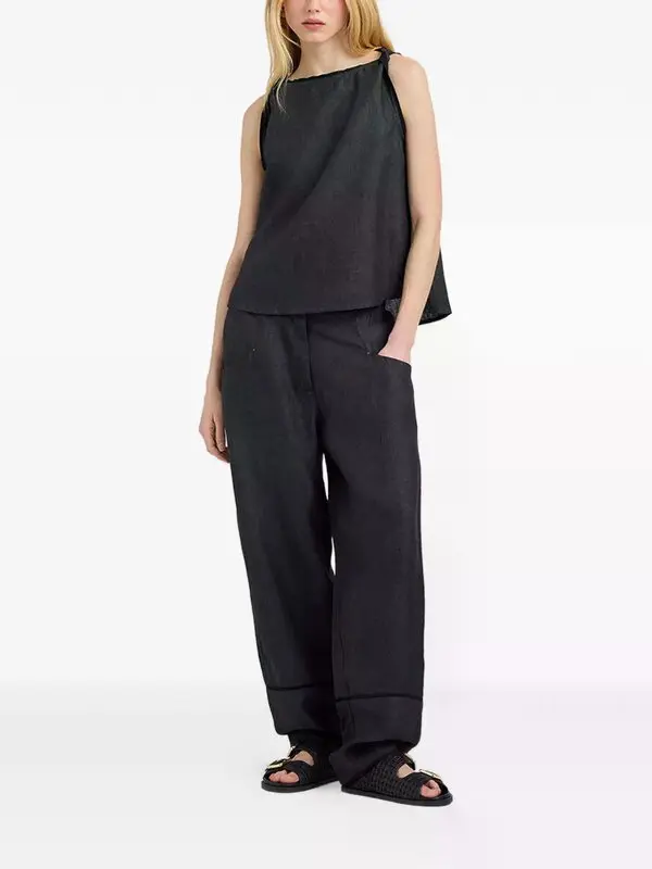 Momoni Linen Torchon Strap Tank Top