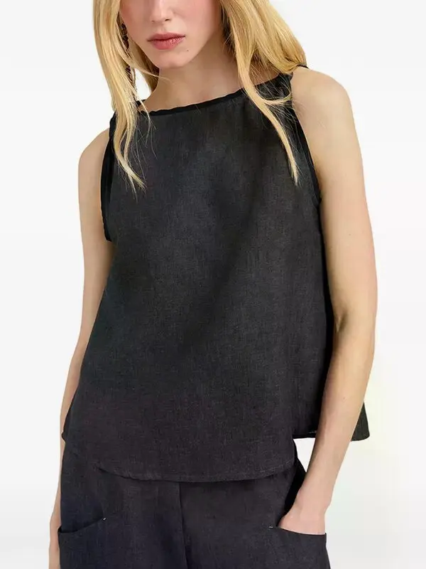 Momoni Linen Torchon Strap Tank Top