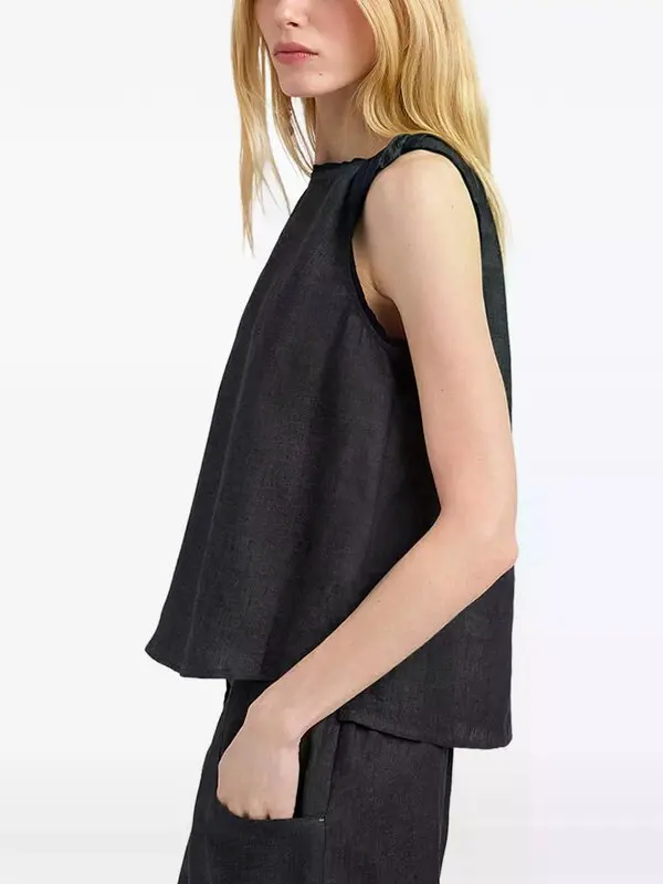 Momoni Linen Torchon Strap Tank Top