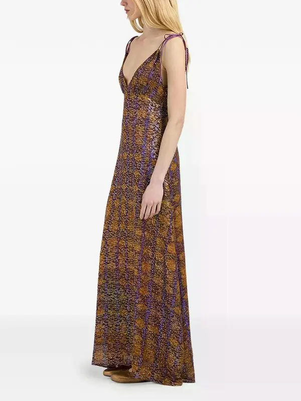 Momoni Fil Coupé Abstract Print Dress