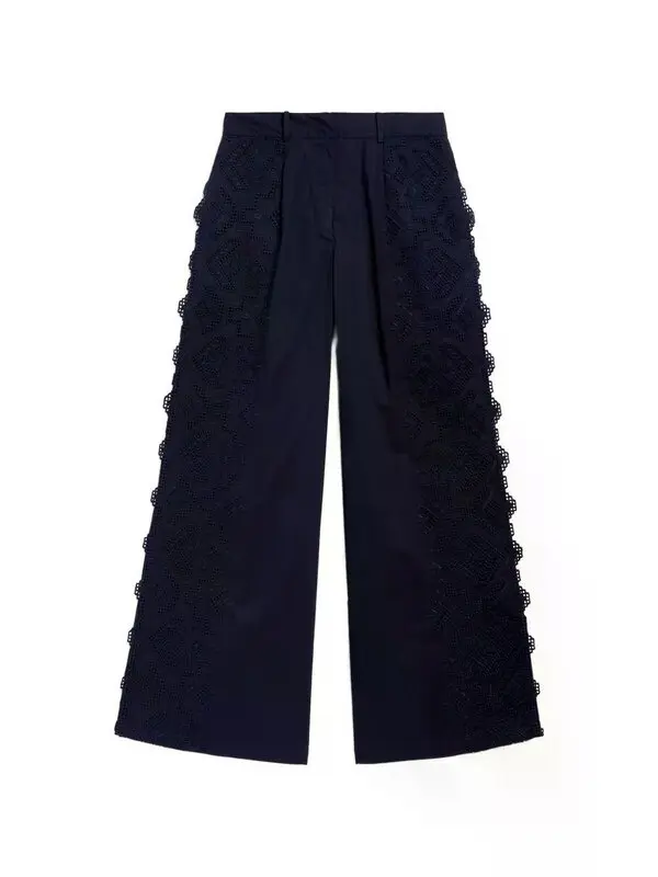 Momoni Broderie Anglaise Cotton Palazzo Pants