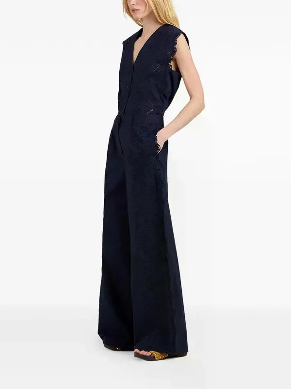 Momoni Broderie Anglaise Cotton Palazzo Pants