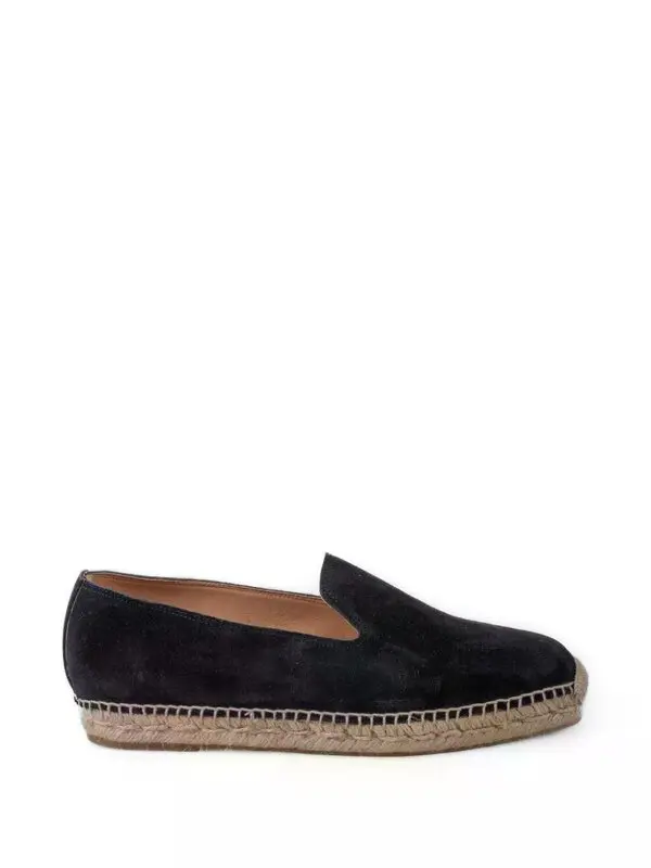 LES HÉRITIERS Suede Slip-on Espadrilles - Blue