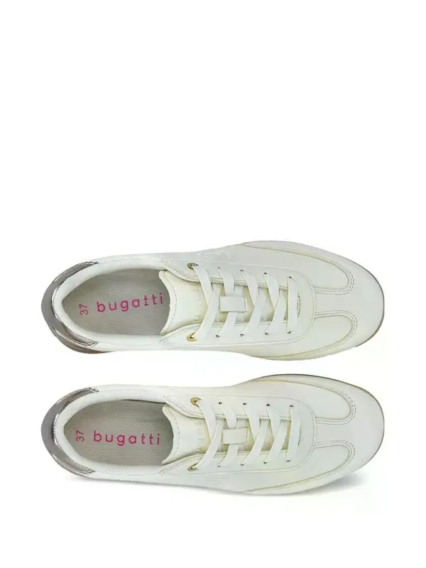BUGATTI Logo-embossed Metallic-effect Sneakers
