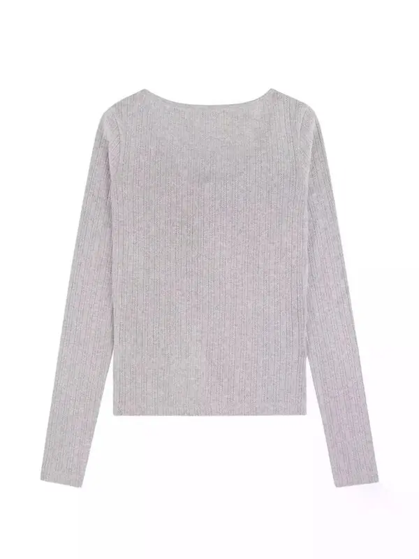 SPORTY & RICH Logo-patch Cardigan - Grey
