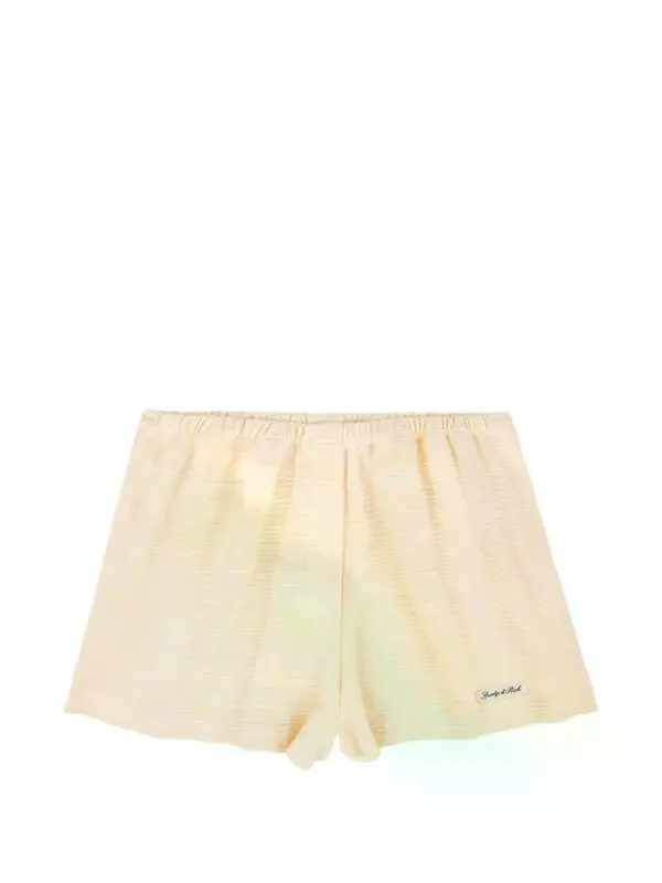 SPORTY & RICH Horizontal Stripe Shorts - Yellow