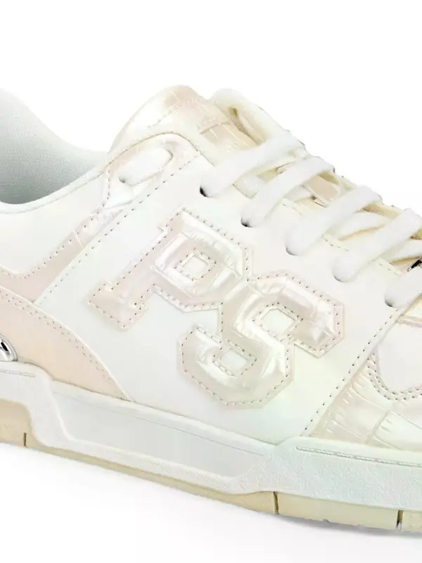 PLEIN SPORT Crocodile-effect Perforated Toe Sneakers