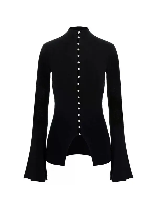 MANURI Embellished High Neck Blouse