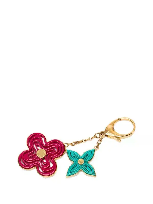 LOUIS VUITTON 2012 Plated And Resin Naif Bag Charm Key Chain - Gold
