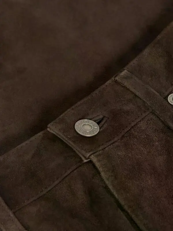 Citizens Of Humanity Suede Straight-leg Trousers - Brown