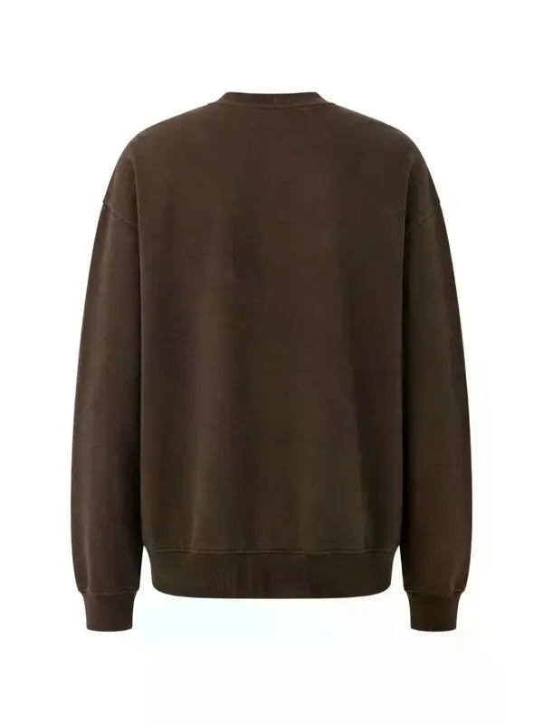 SPORTY & RICH Crest-print Crewneck Sweatshirt - Brown