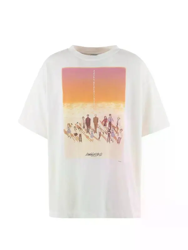 SAINT MXXXXXX X Geeks Rule Evengelion Graphic-print T-shirt - White
