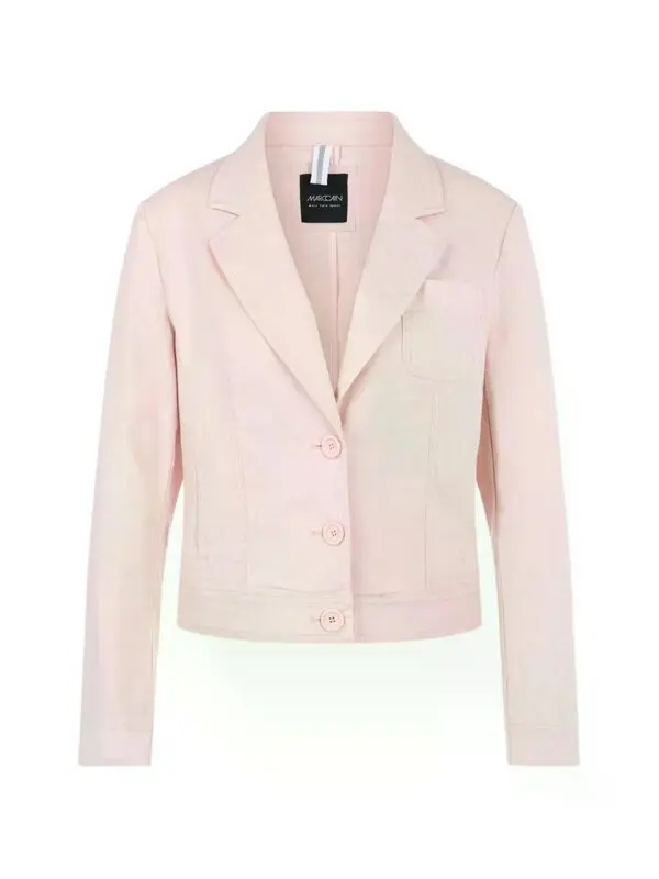 MARCCAIN Notched-lapel Button-fastening Denim Jacket - Pink