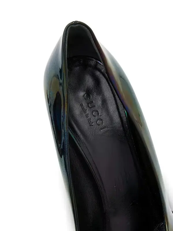Gucci 110mm Horsebit Patent Leather Heeled Pumps