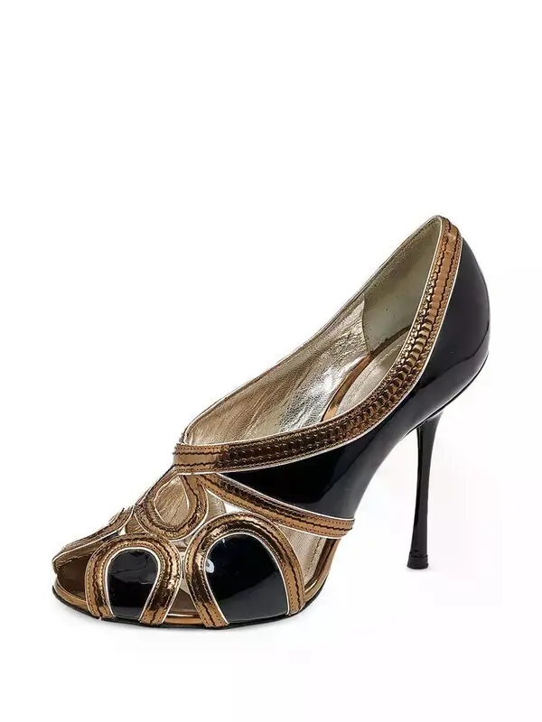 Dolce & Gabbana 105mm Patent Leather Peep-toe Pumps