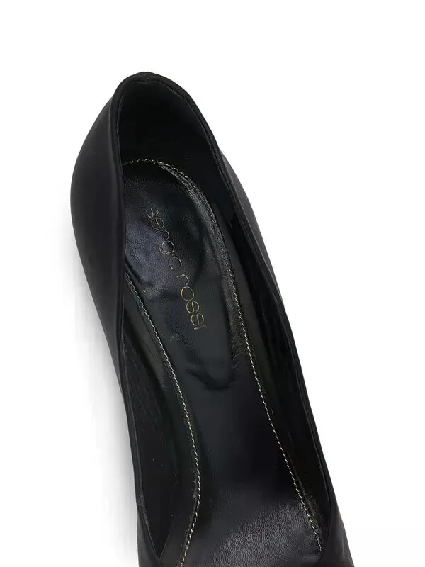 SERGIO ROSSI Satin Peep Toe Platform Stiletto Heels