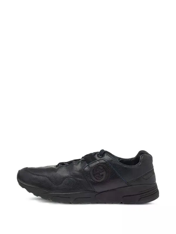 Gucci Gg Logo Leather Sneakers