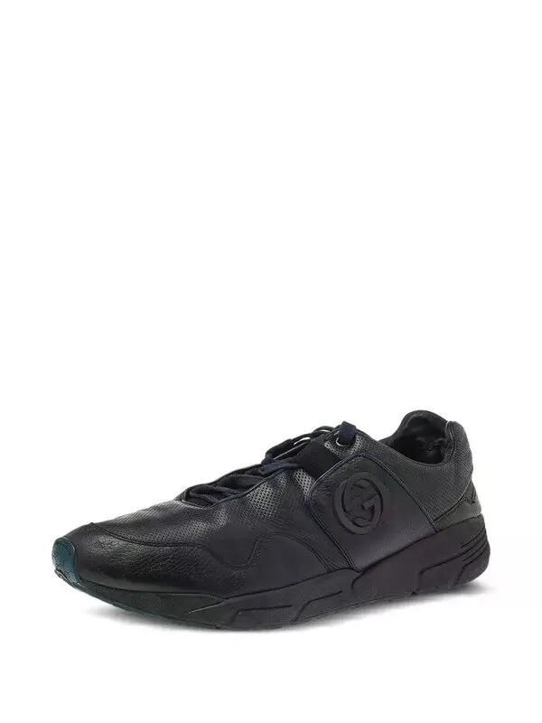Gucci Gg Logo Leather Sneakers